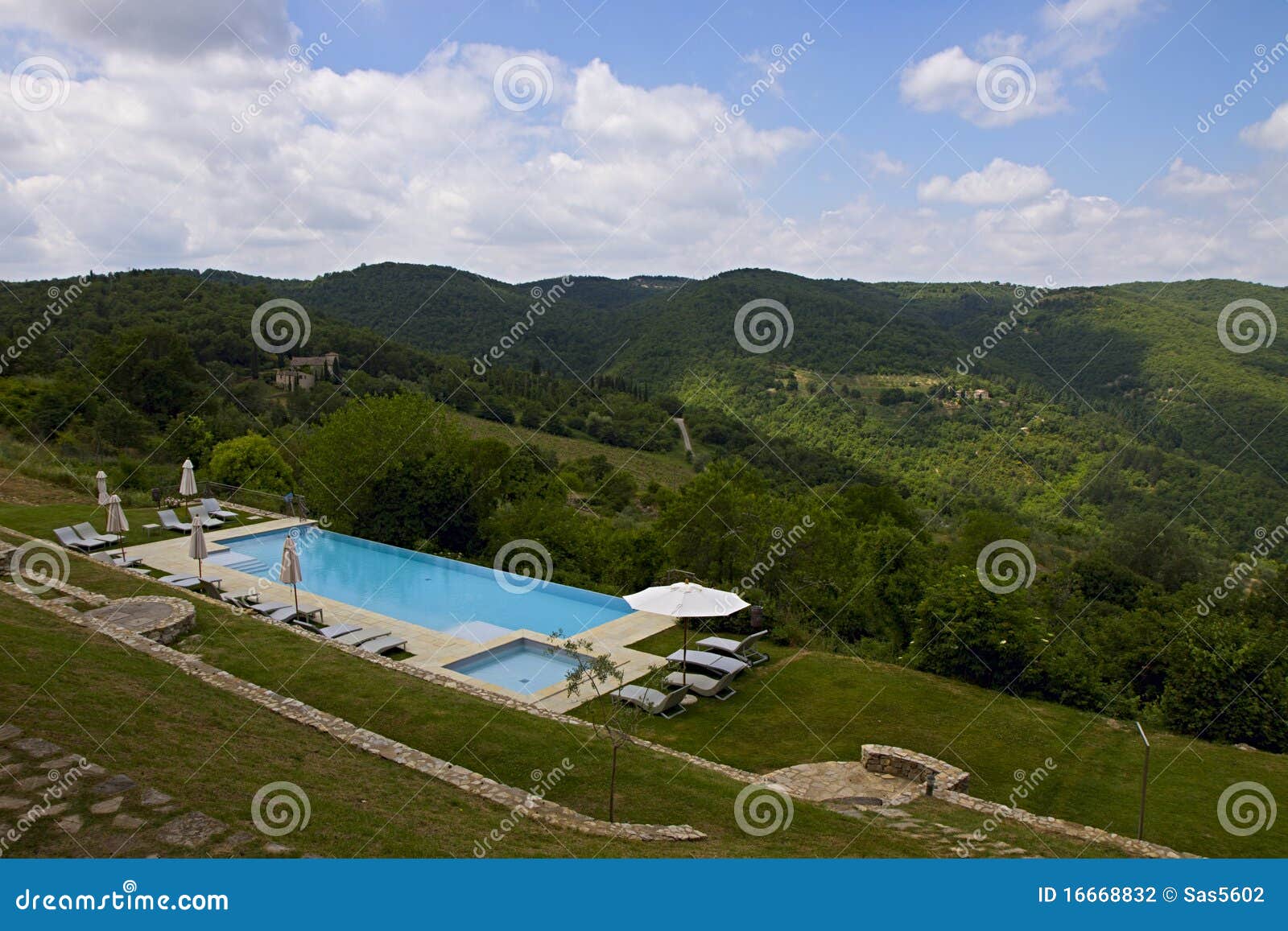 Swimming pool with a view stock photo. Image of aqua - 16668832