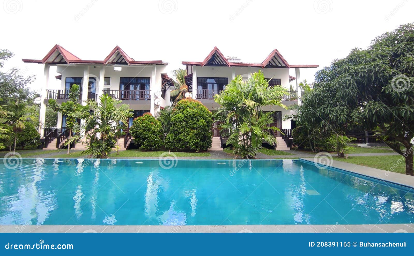 Swimming pool stock image. Image of swimming, hotel - 208391165