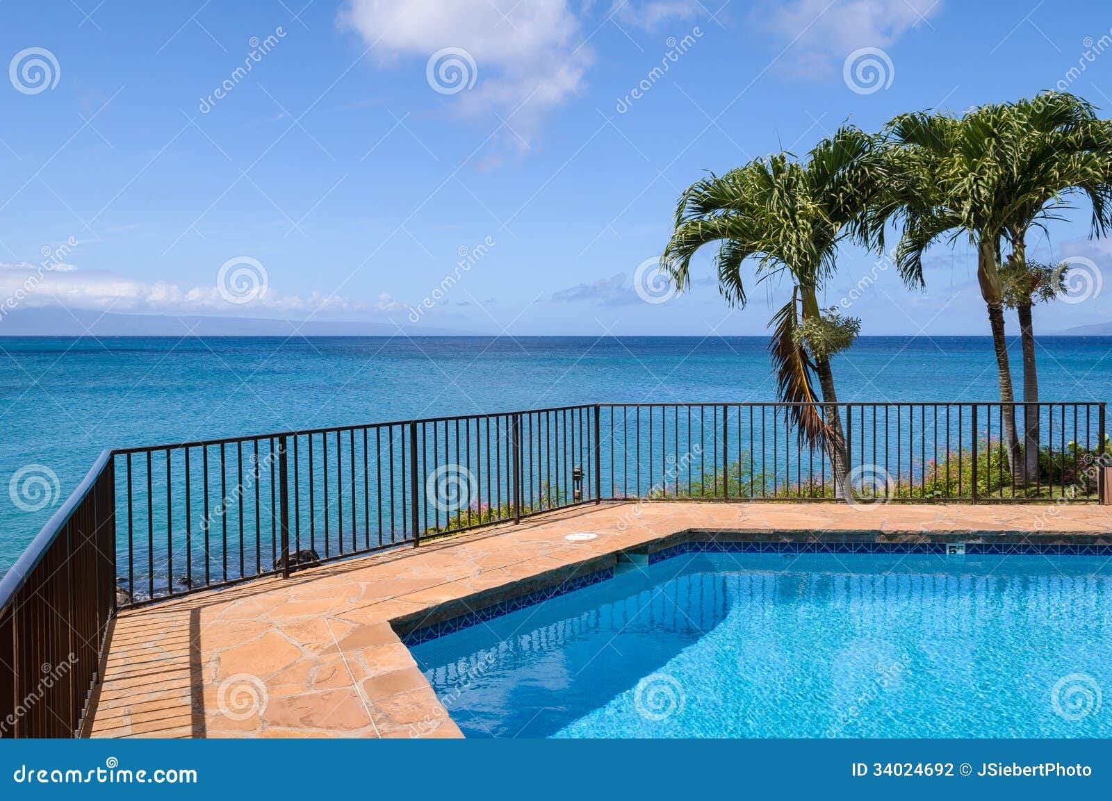 Swimming Pool with a View stock photo. Image of horizontal - 34024692