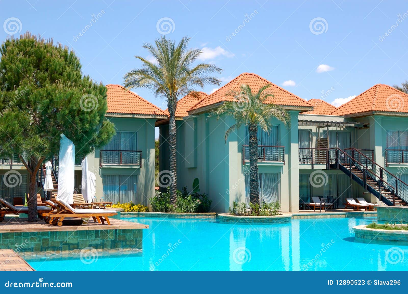 Swimming Pool by VIP Villas Stock Image - Image of style, hotel: 12890523