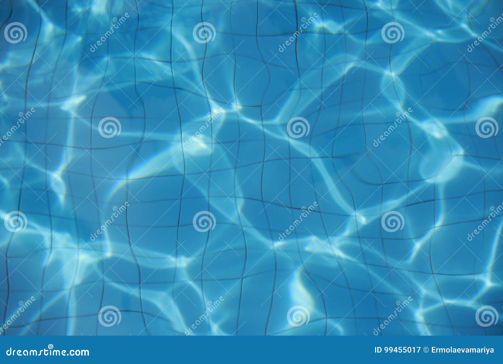 Swimming Pool Water Abstract Background with Seamless Loop. Stock Image ...