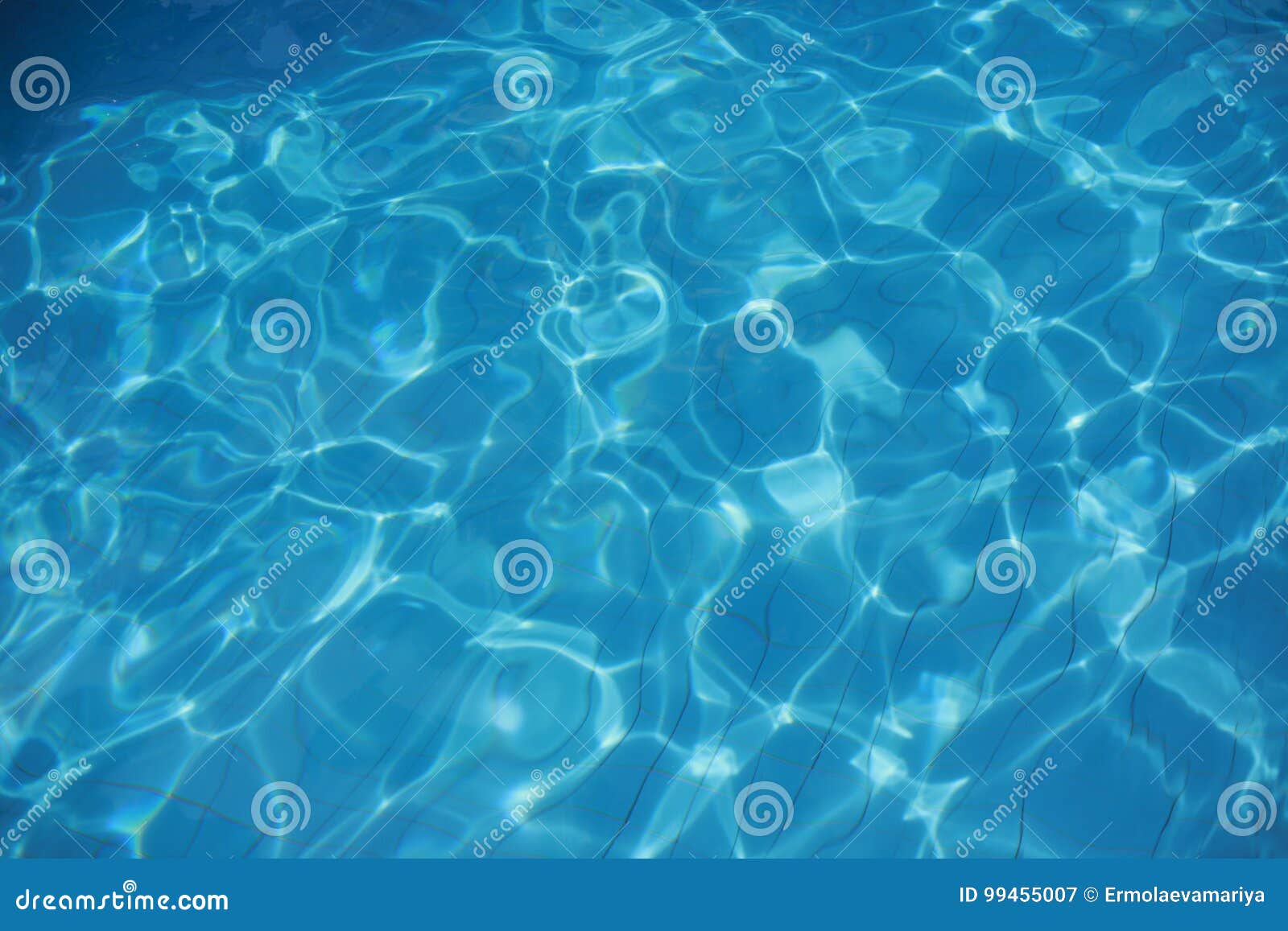 Swimming Pool Water Abstract Background with Seamless Loop. Stock Image ...