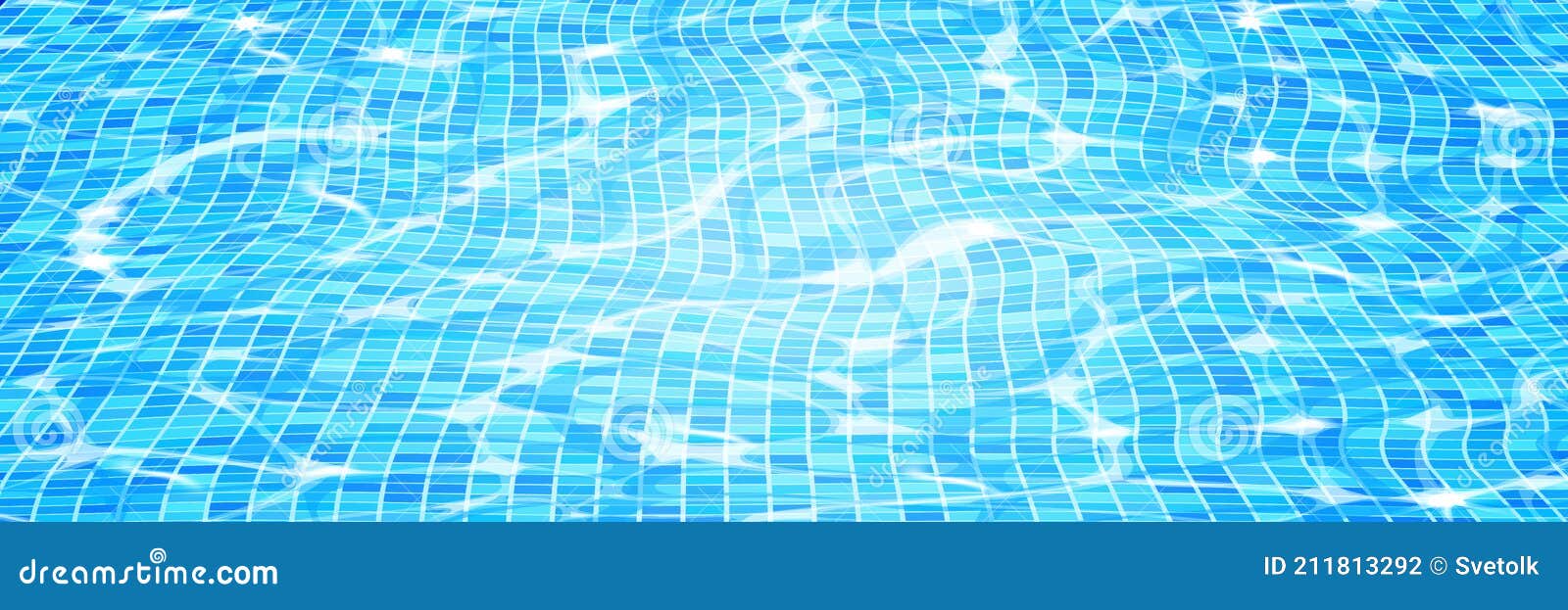 Swimming Pool Water Background with Caustic Ripple and Sunlight Glare ...