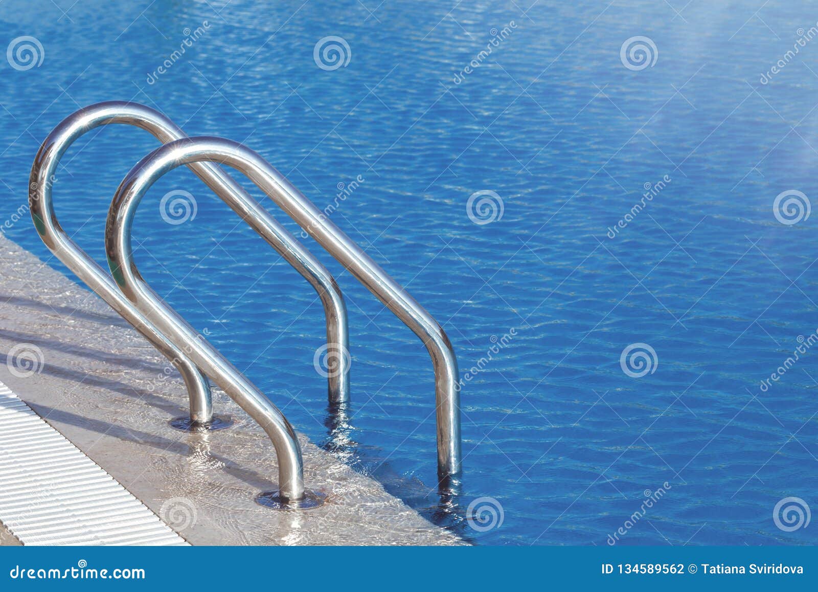 Swimming Pool Water with Blue Lane Marker Stock Photo - Image of ...