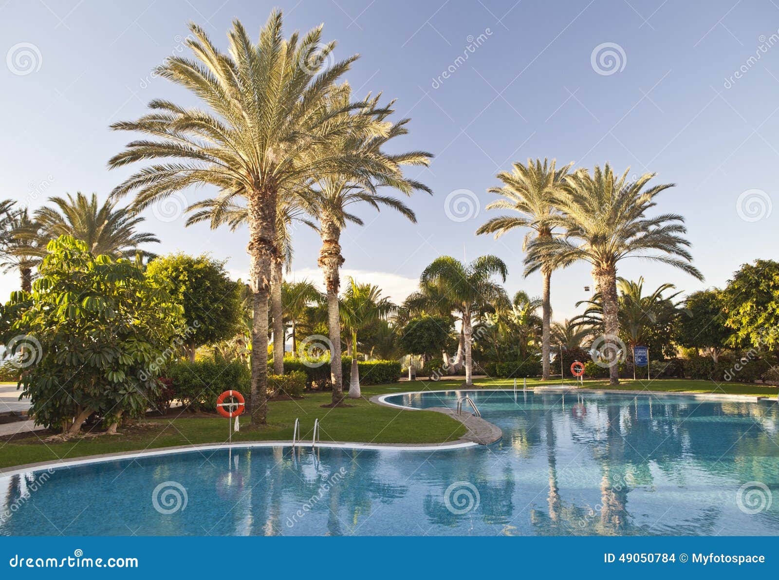 Swimming Pool and Waterfall Scene Stock Photo - Image of indonesia ...