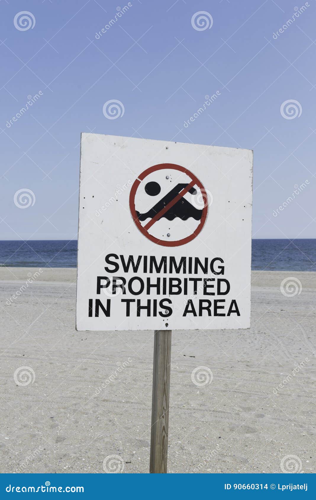 Swimming prohibited sign stock photo. Image of sign, ocean - 90660314