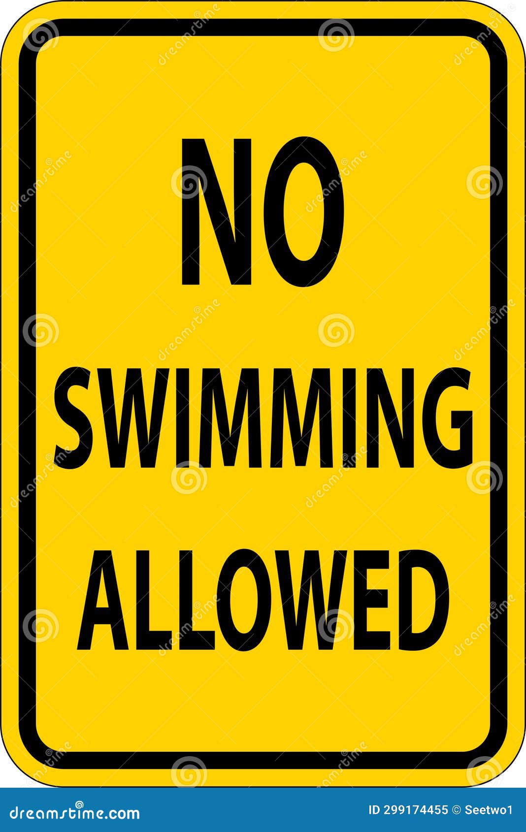 Swimming Prohibited Sign, No Swimming Allowed Stock Vector ...