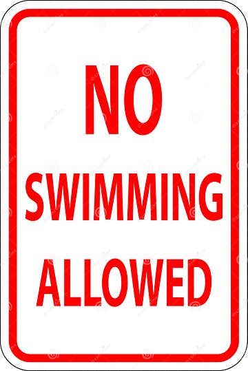 Swimming Prohibited Sign, No Swimming Allowed Stock Vector ...