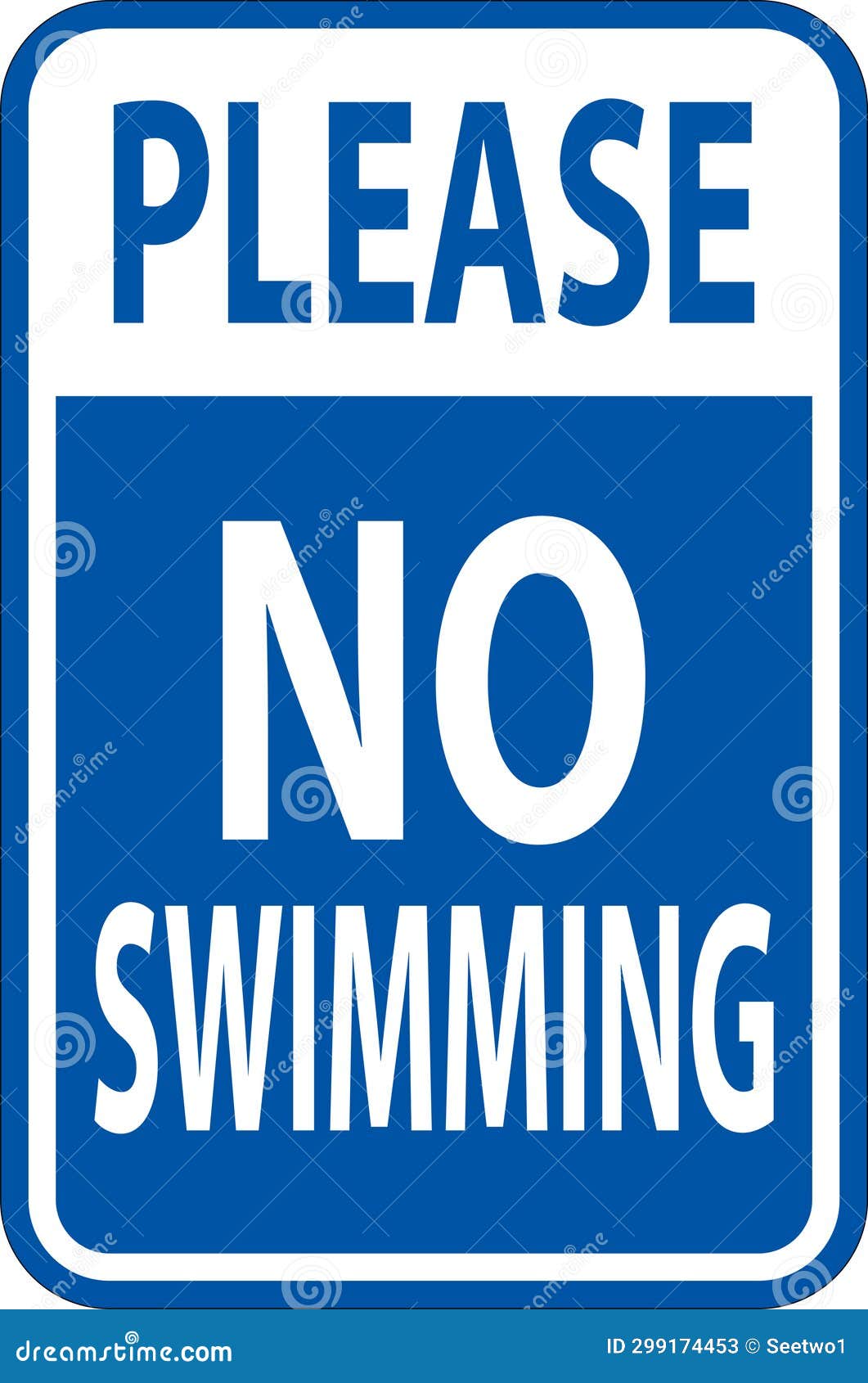 Swimming Prohibited Sign, Please No Swimming Stock Vector ...