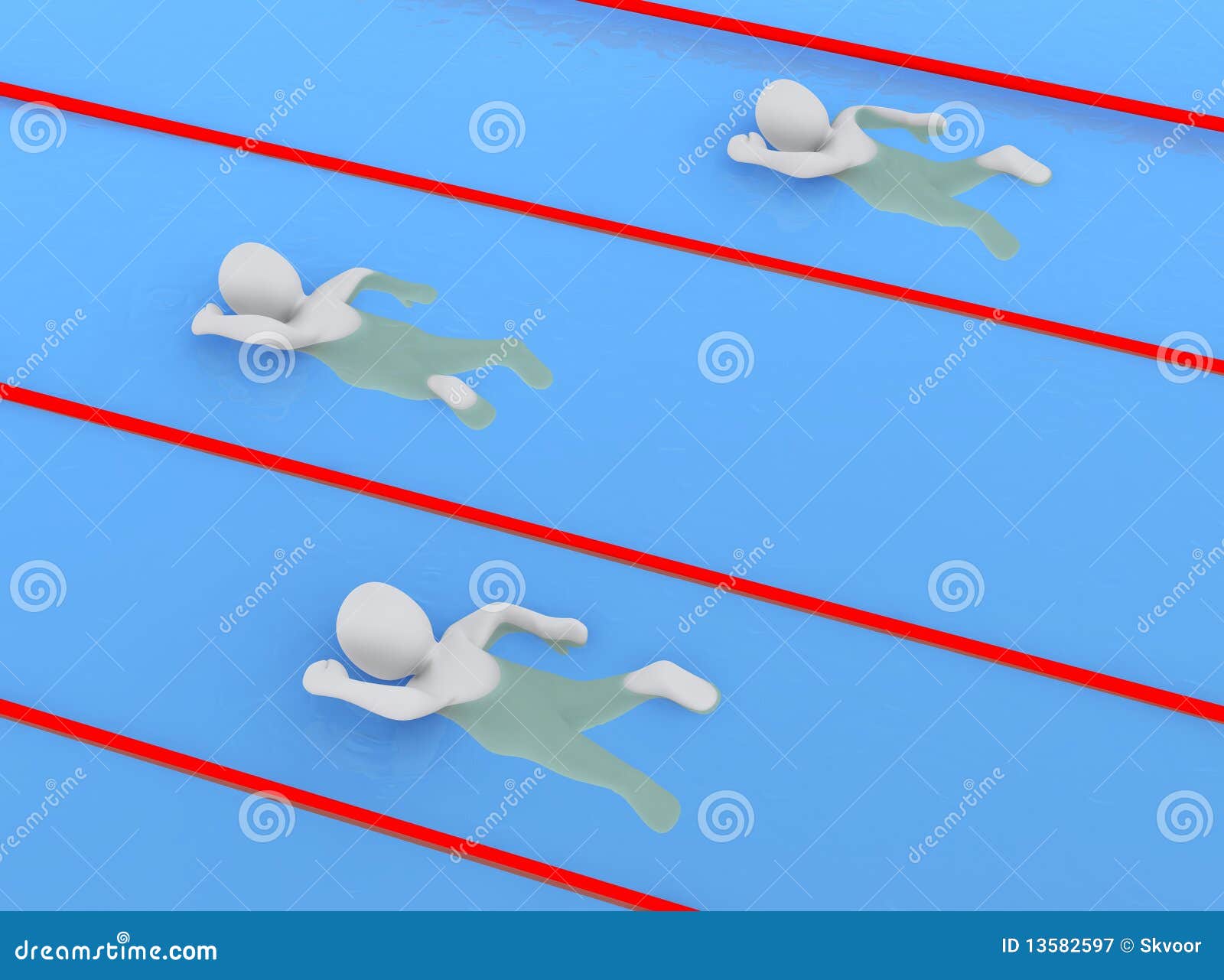 Swimming race stock illustration. Illustration of graphics - 13582597
