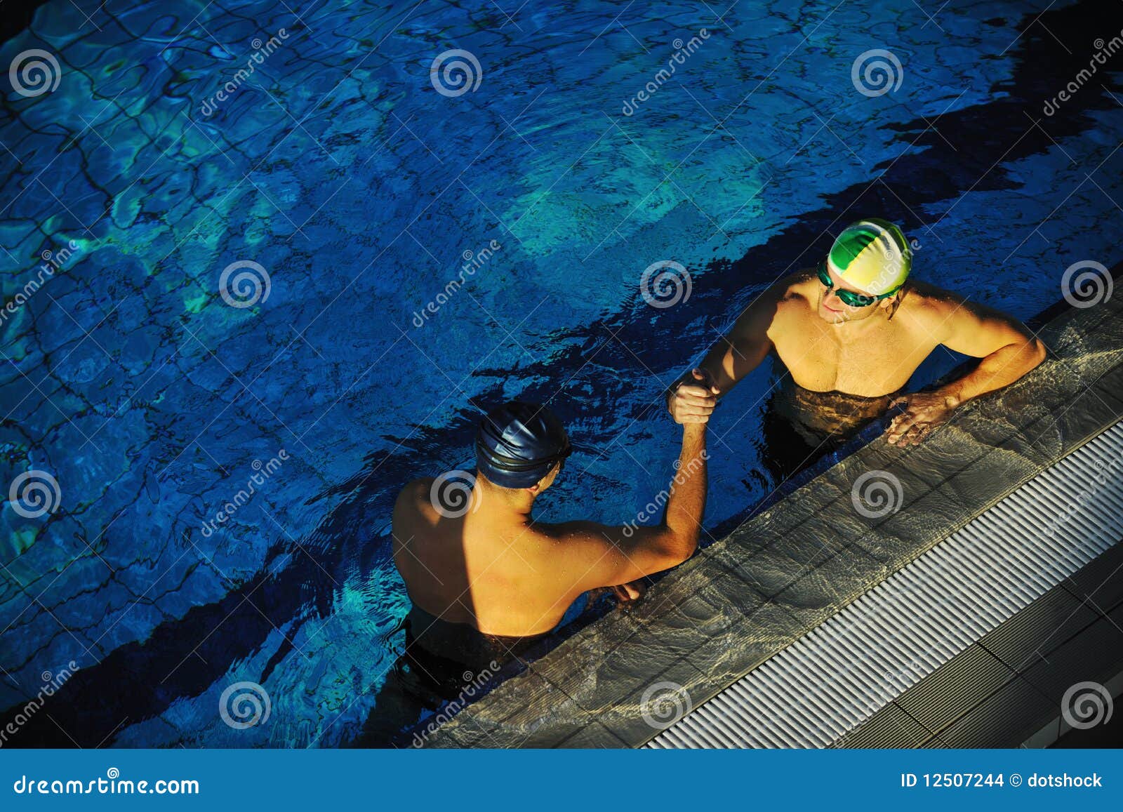 Swimming race winner stock photo. Image of male, fitness - 12507244