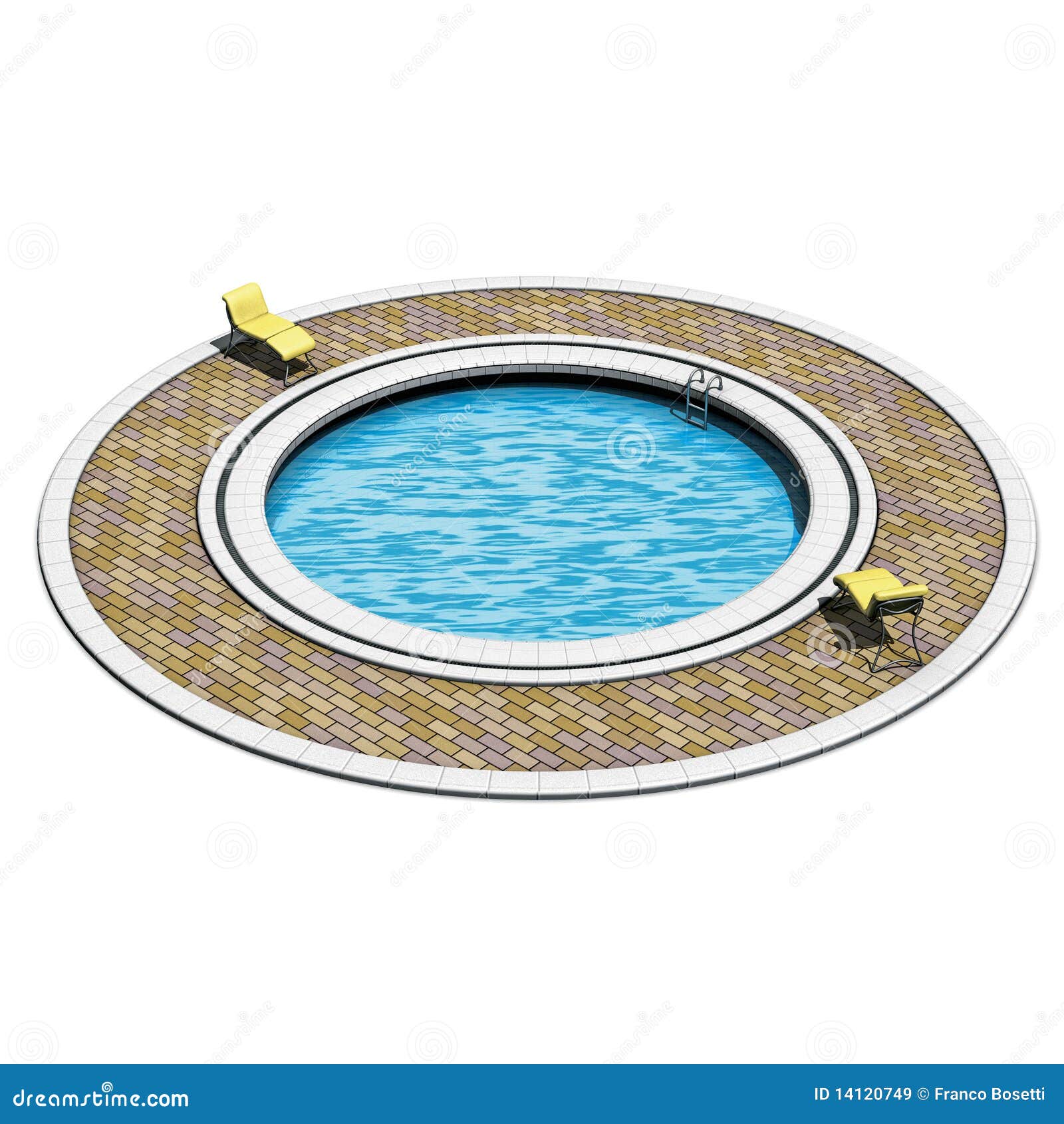 Swimming round pool stock illustration. Illustration of leisure - 14120749