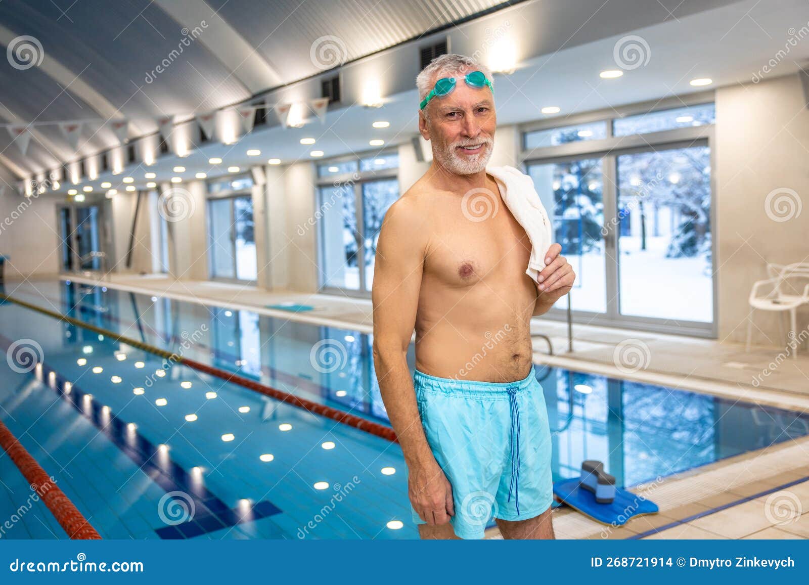Senior Male Swimmer at the Swimming Pool Stock Photo - Image of sport ...