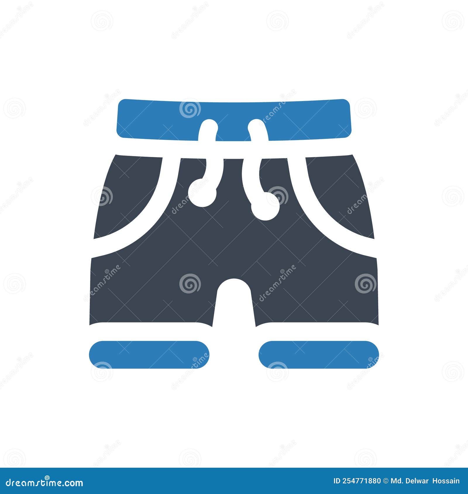 Swimming shorts icon stock vector. Illustration of shorts - 254771880
