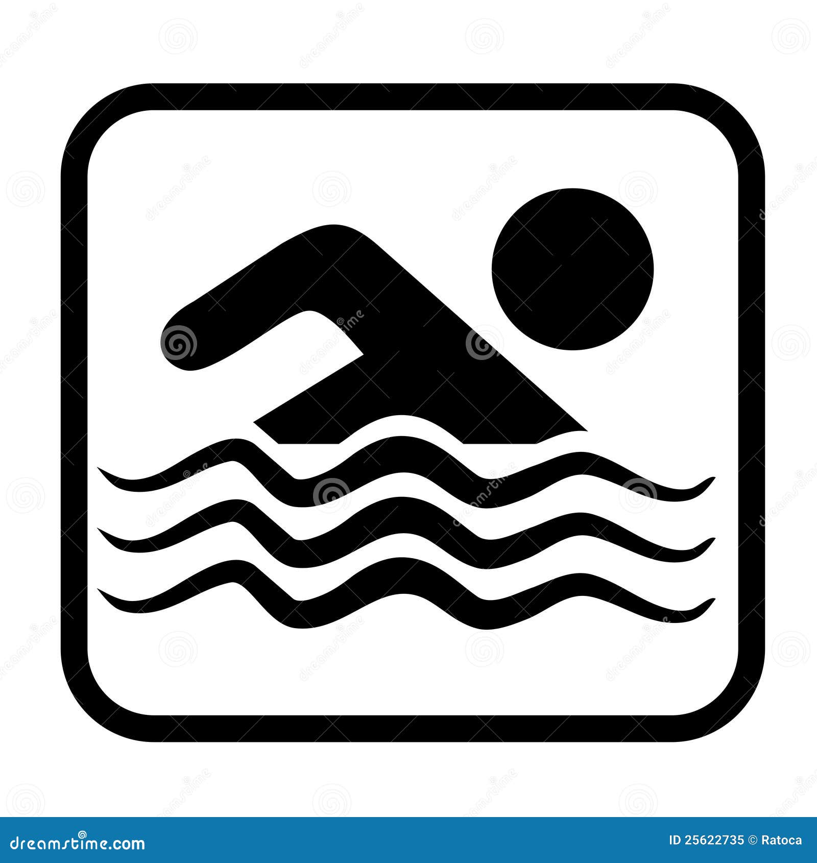 Swimming sign stock vector. Illustration of holidays - 25622735