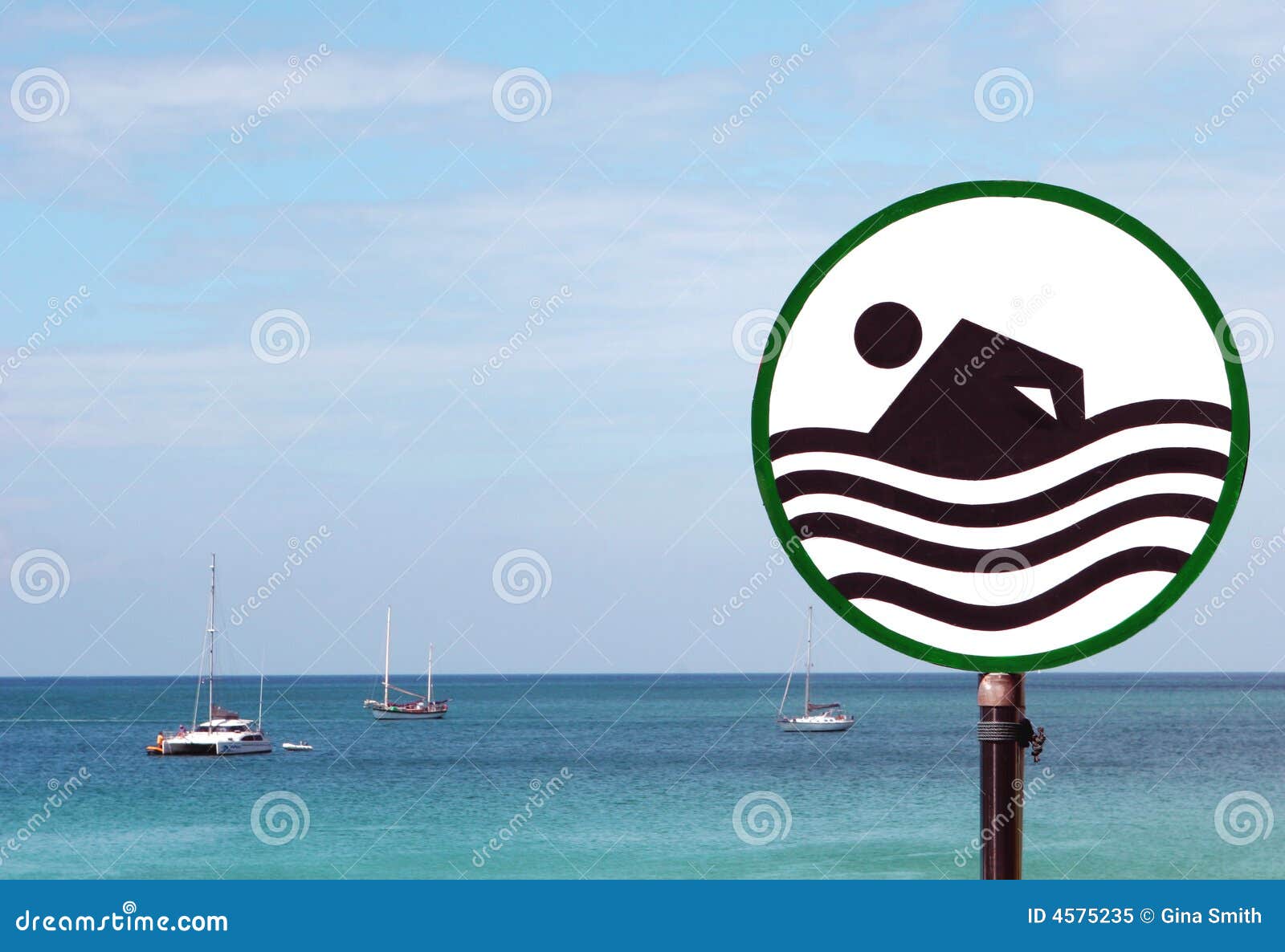 Swimming sign stock image. Image of advice, advise, blue - 4575235