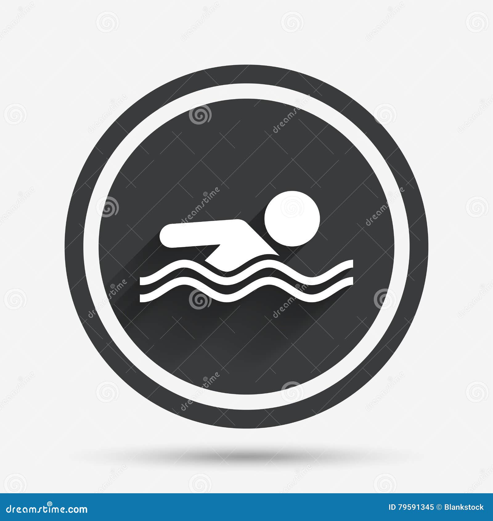 Swimming Sign Icon. Pool Swim Symbol Stock Vector - Illustration of ...