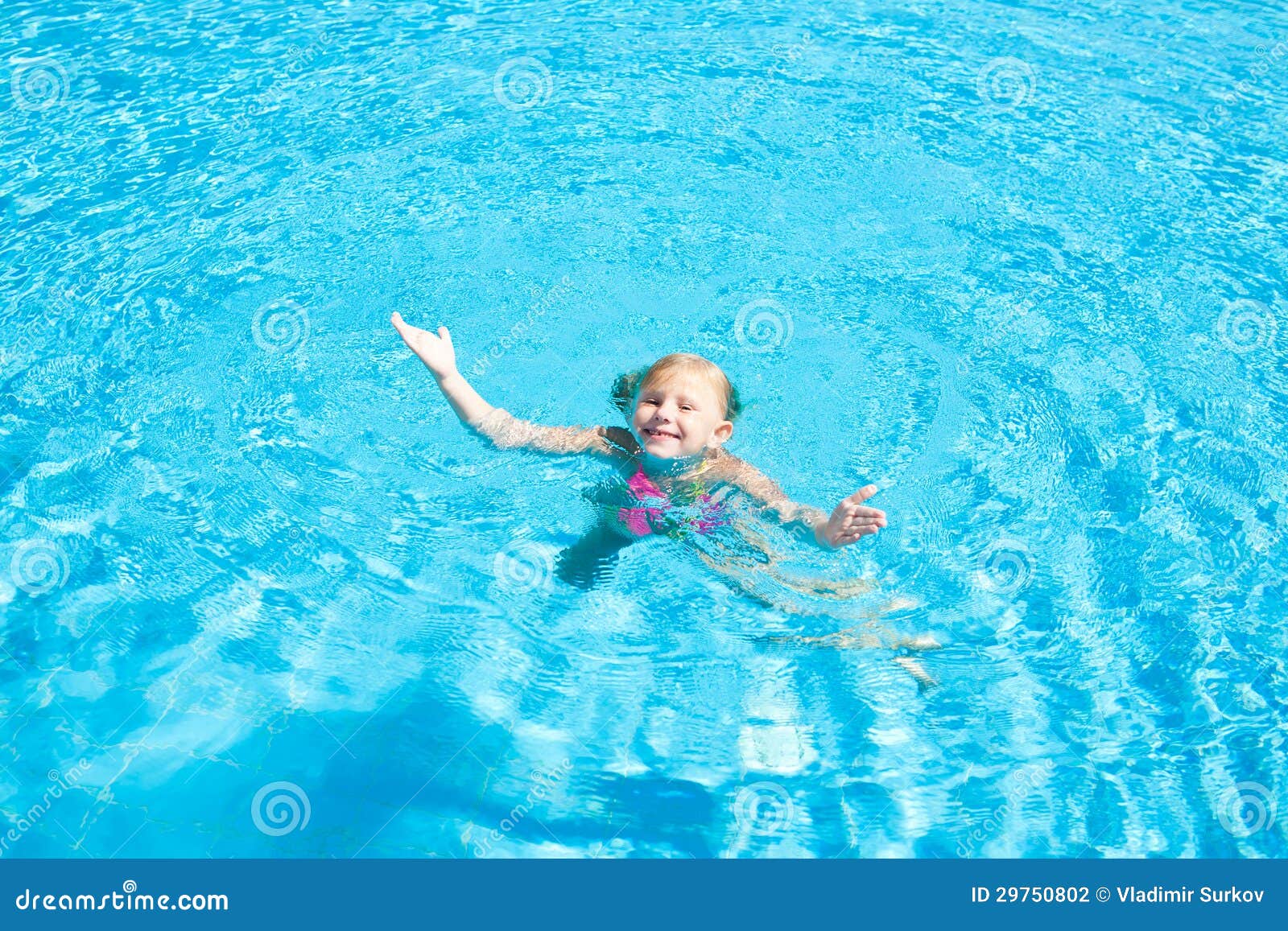 Swimming girl stock photo. Image of beauty, happiness - 29750802