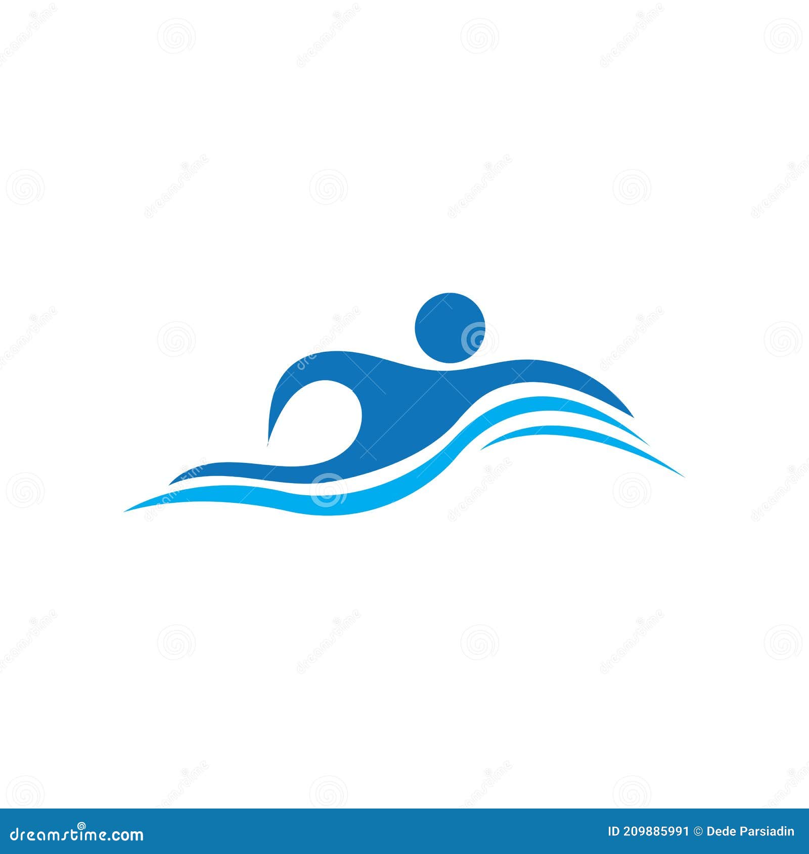 Swimming Sport Vector Logo Concept Element Stock Vector - Illustration ...