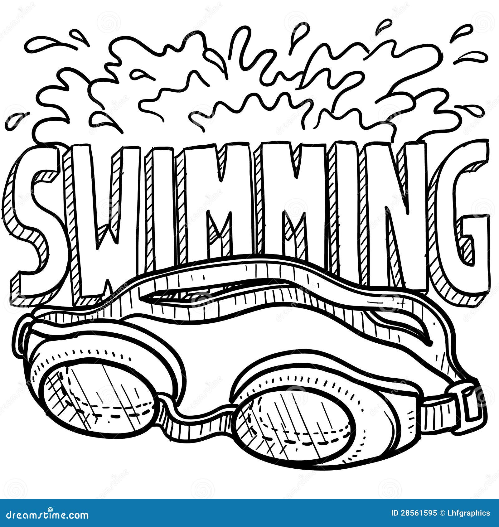Swimming sports sketch stock vector. Illustration of recreation - 28561595