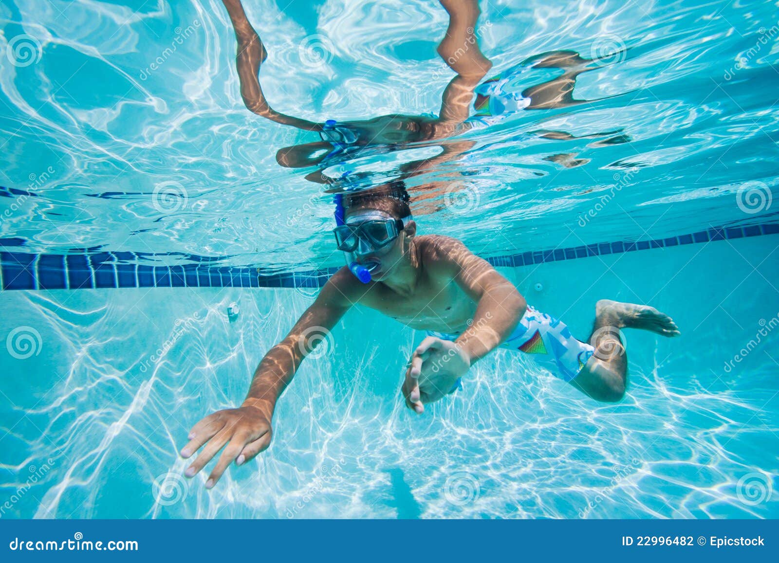 Swimming Under Water in Pool Stock Photo - Image of health, swim: 22996482