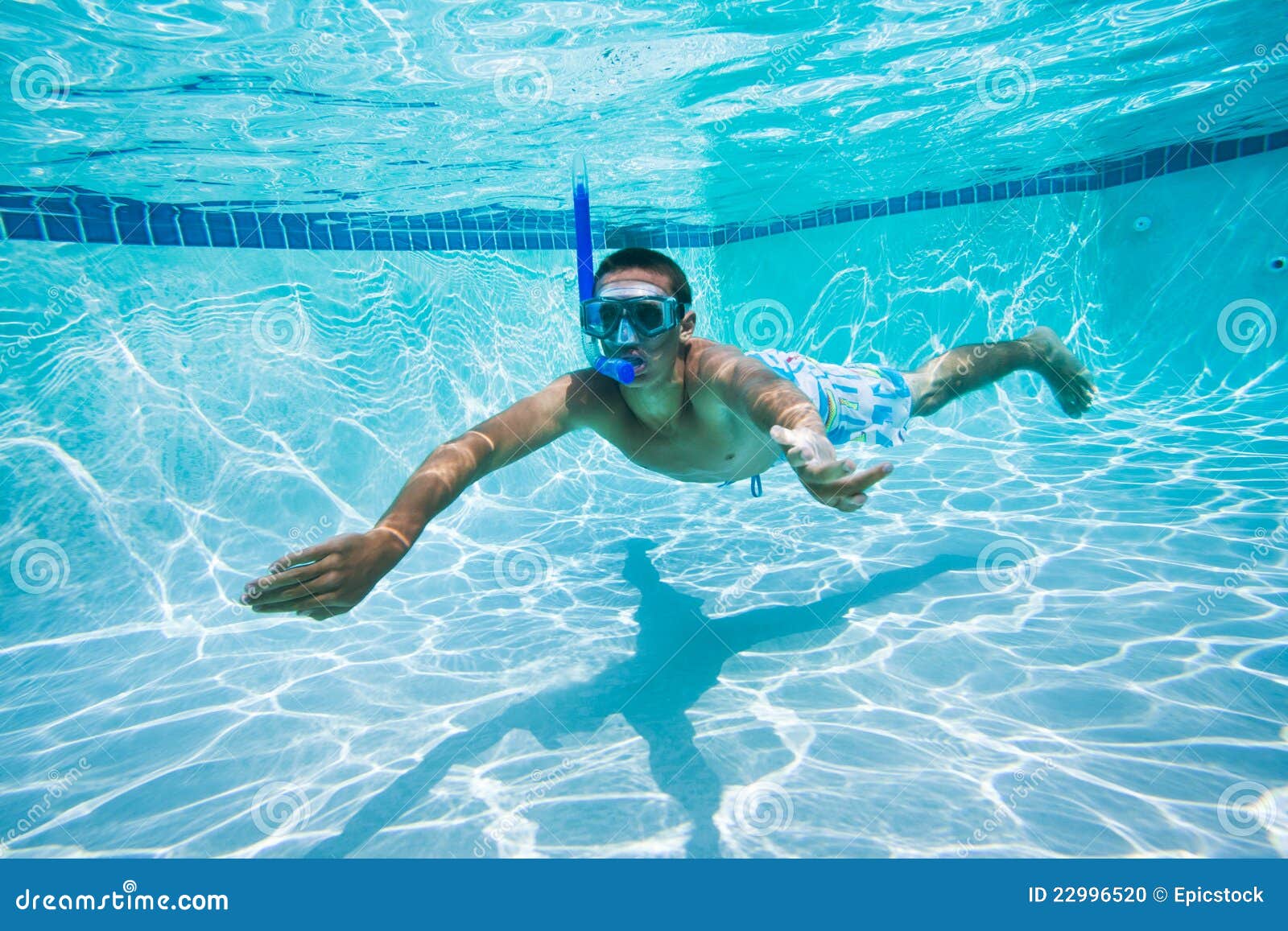Boy Swimming Under Water Royalty-Free Stock Image | CartoonDealer.com ...