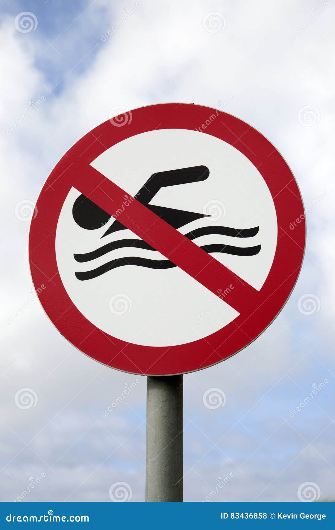 Swimming Warning Sign Royalty-Free Stock Photo | CartoonDealer.com ...