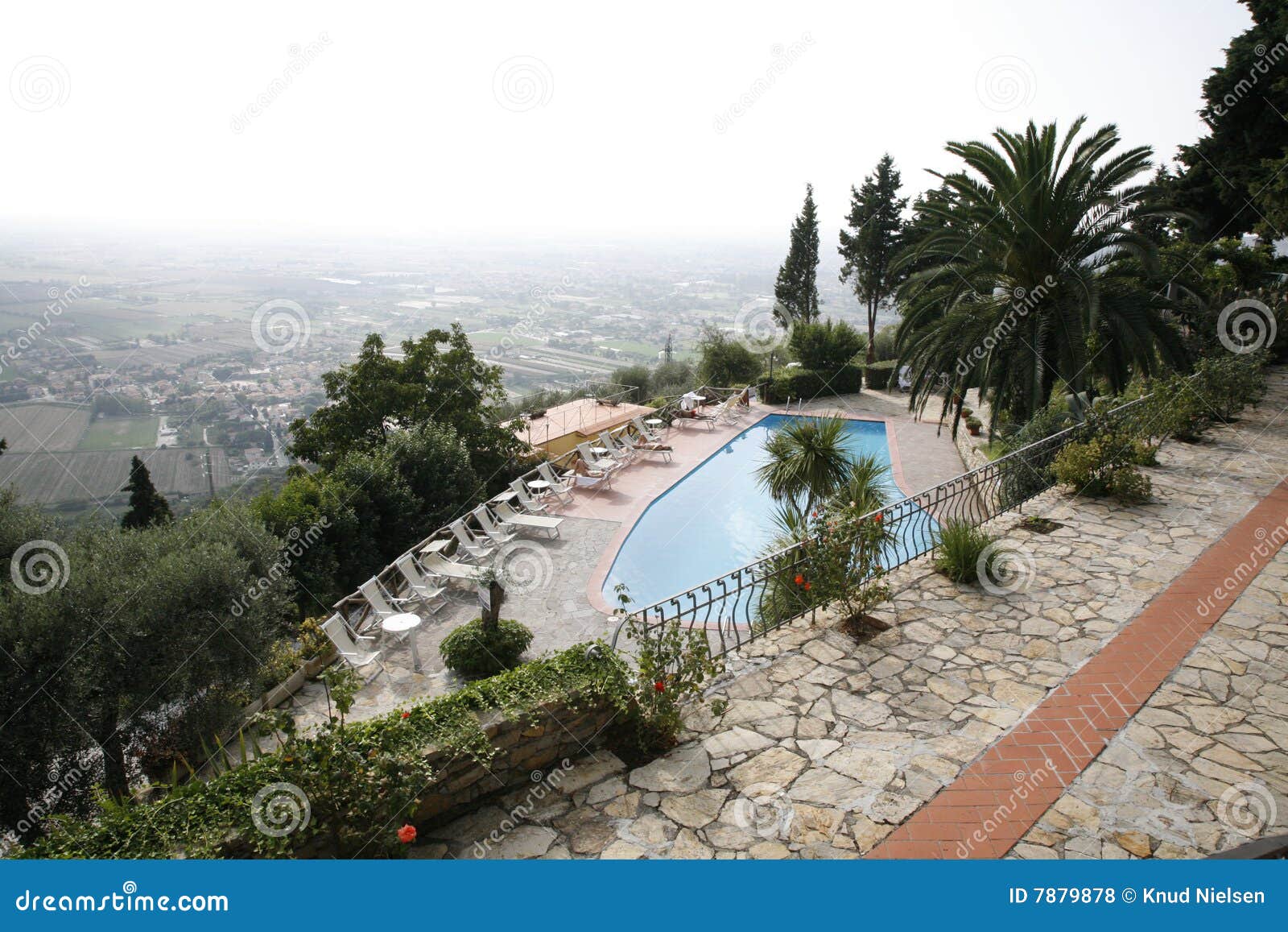 Swimmingpool with view stock photo. Image of summertime - 7879878