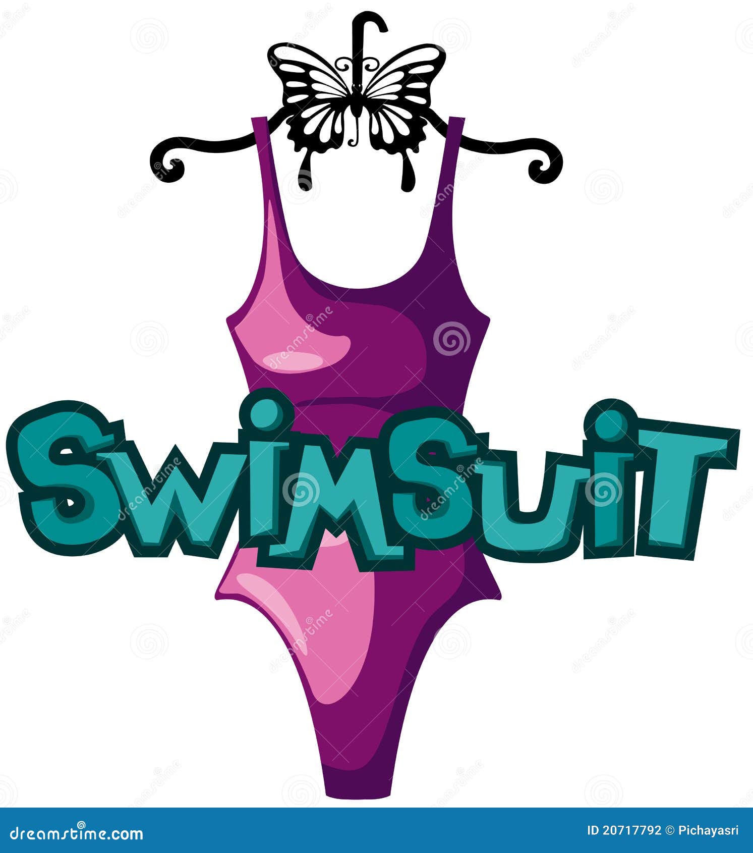 Swimsuit stock vector. Illustration of comic, cartoon - 20717792