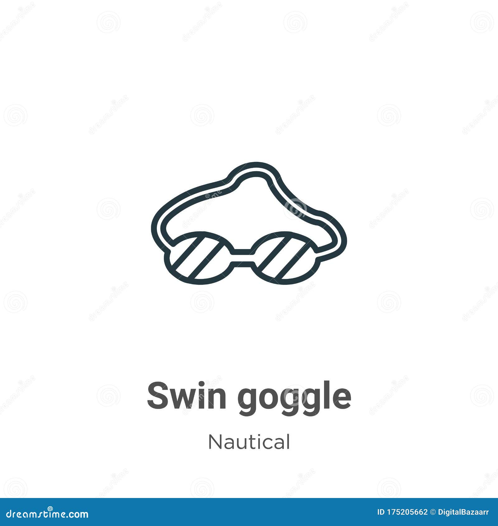 Swin Goggle Icon Vector Isolated On White Background, Logo Concept Of ...