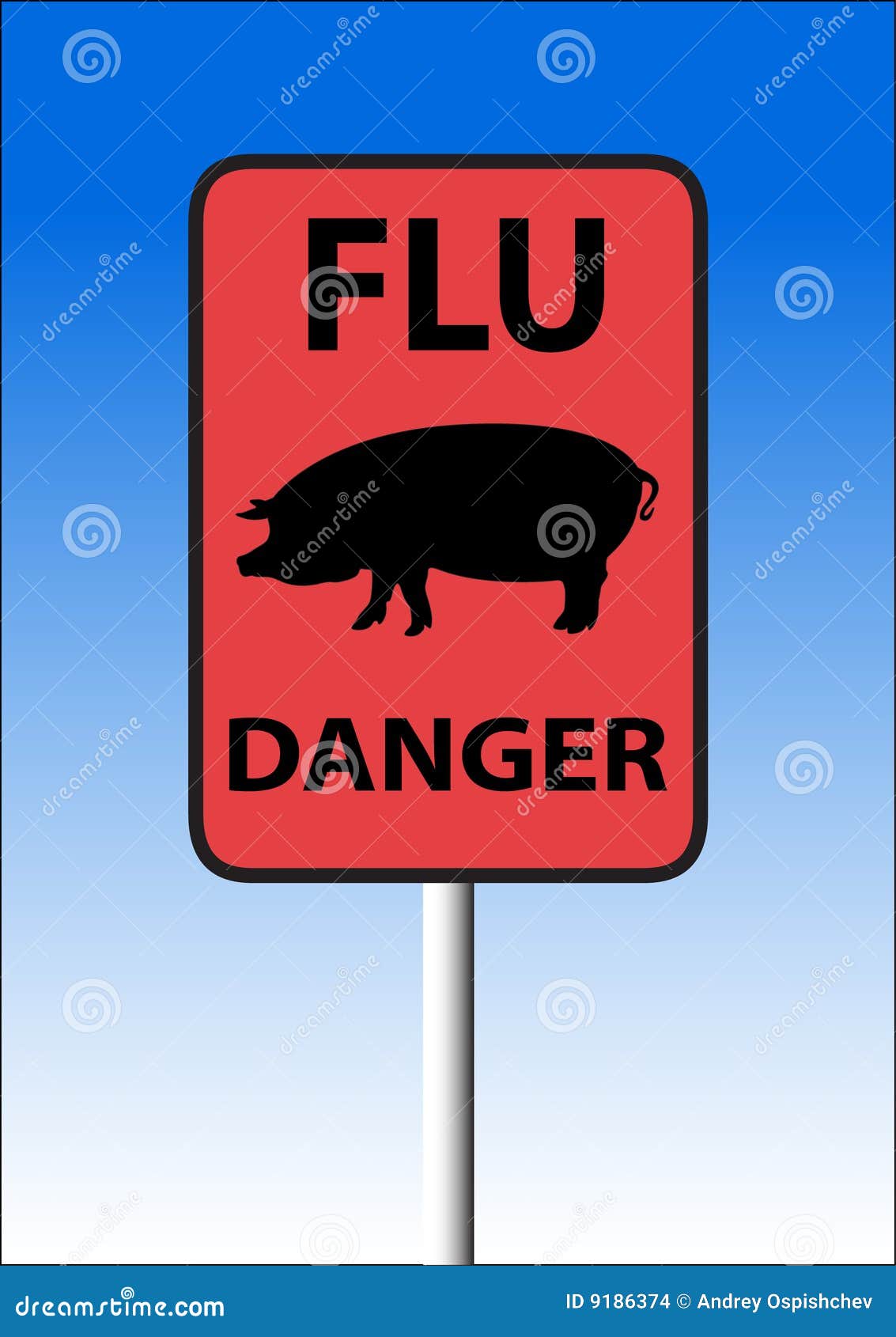 Swine flu sign stock vector. Illustration of caution, swine - 9186374