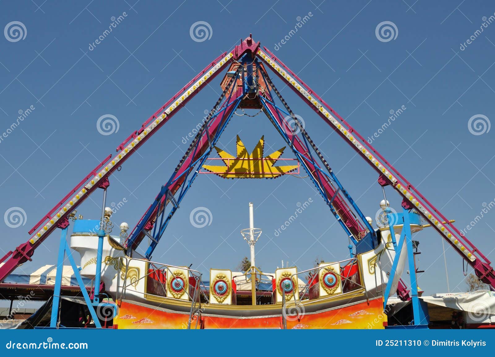 Swing in amusement park stock photo. Image of exterior - 25211310