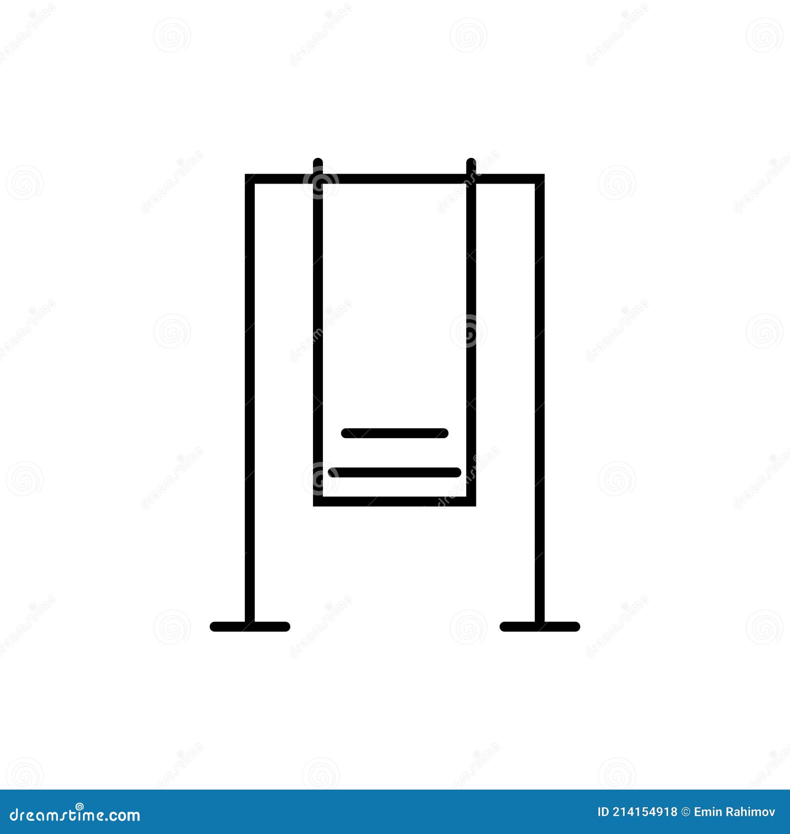 Swing Baby Sign. Thin Lines Eps Ten Stock Vector - Illustration of kids ...