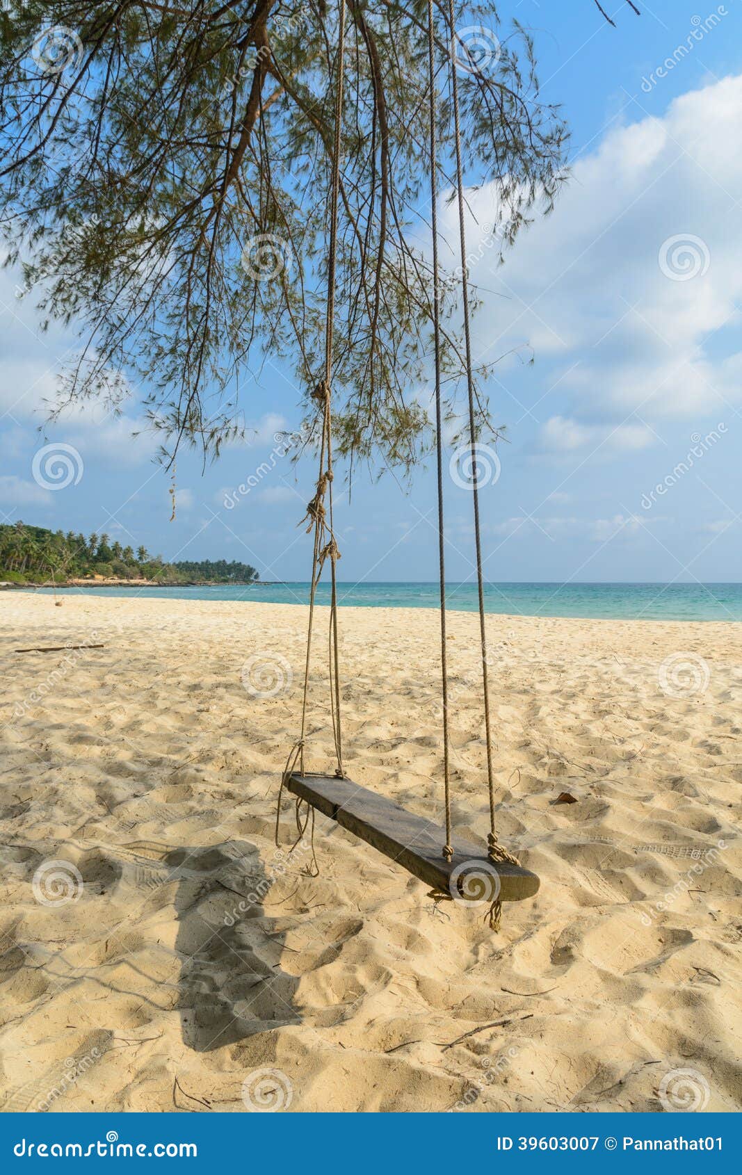 Swing on the beach stock image. Image of motion, sunlight - 39603007