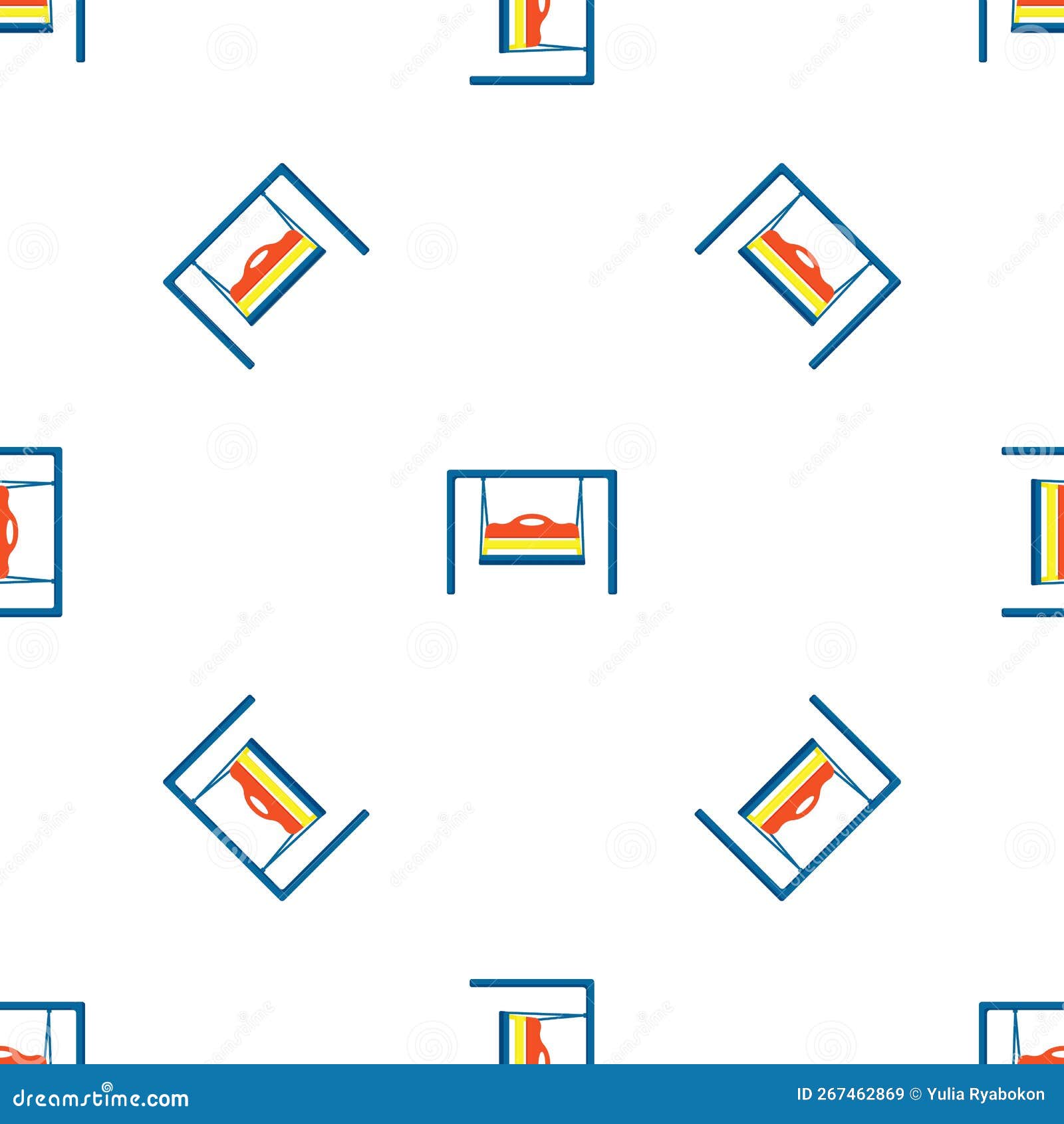 Swing Bench Pattern Seamless Vector Stock Vector - Illustration of ...