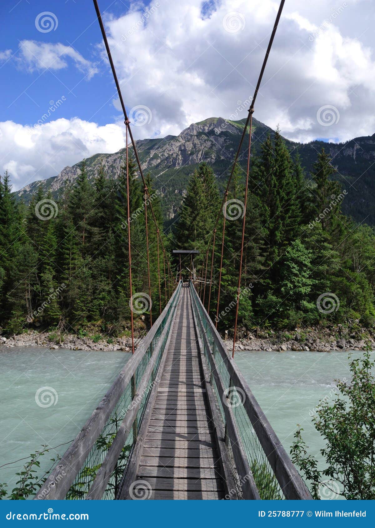 Swing bridge stock image. Image of crossing, empty, lechtal - 25788777