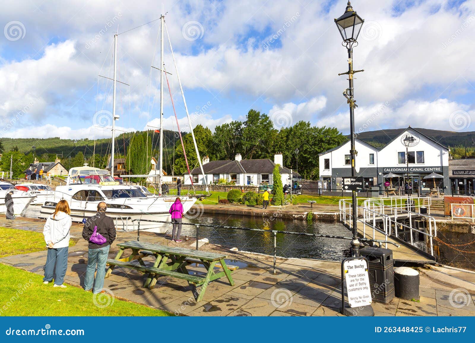 Swing Bridge and Locks in Fort Augustus Editorial Image - Image of ...