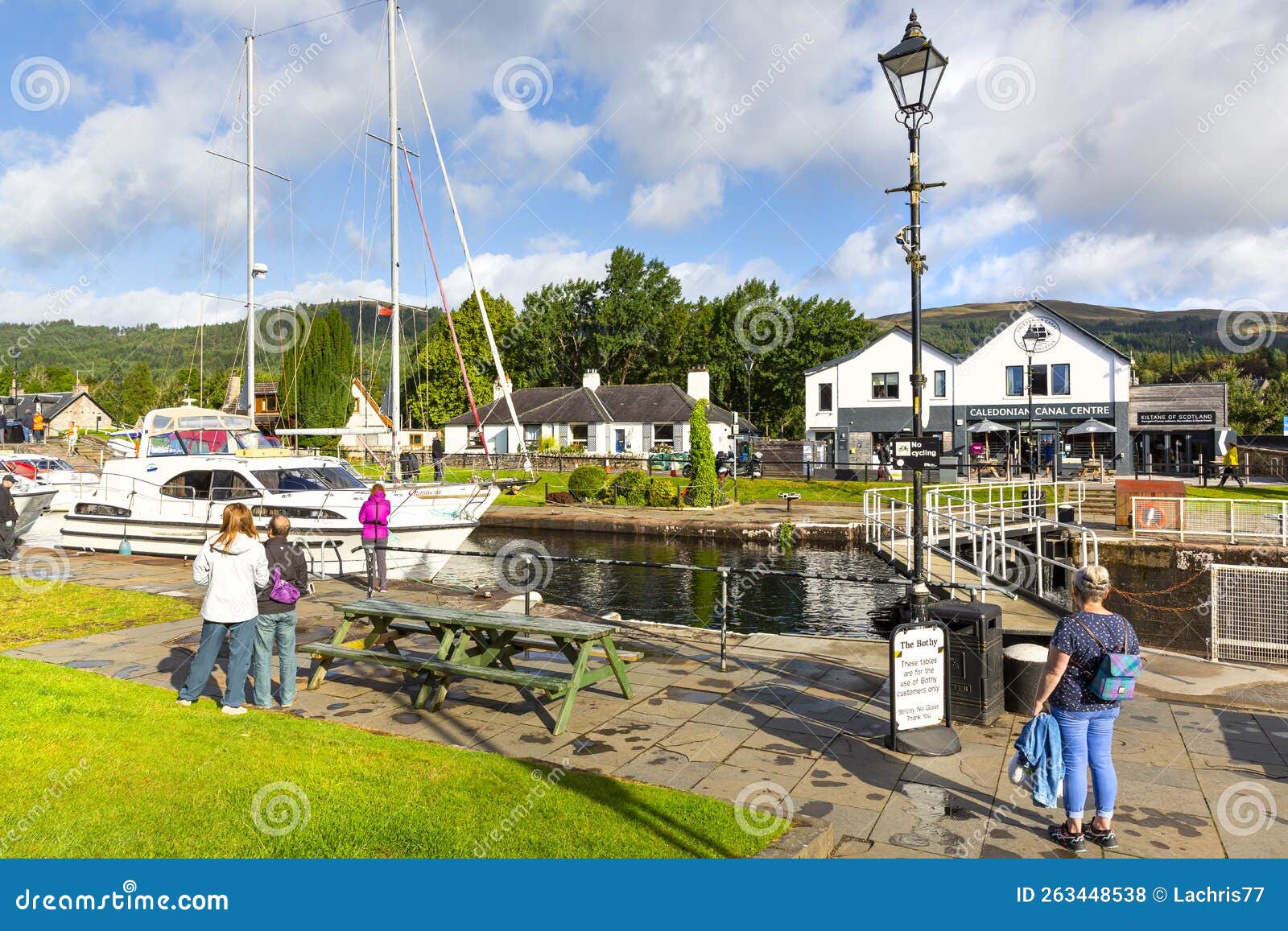 Swing Bridge and Locks in Fort Augustus Editorial Stock Photo - Image ...