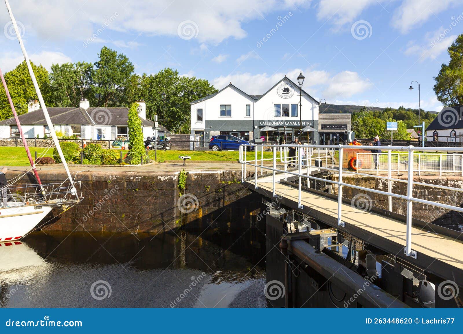 Swing Bridge and Locks in Fort Augustus Editorial Image - Image of ...