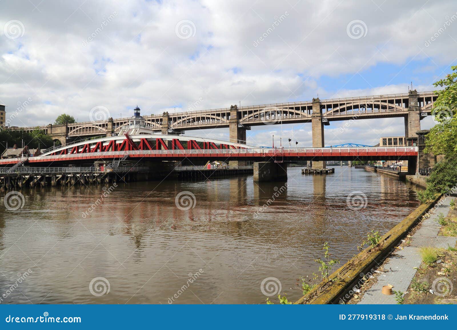 Swing Bridge in Newcastle, UK Editorial Stock Photo - Image of ...