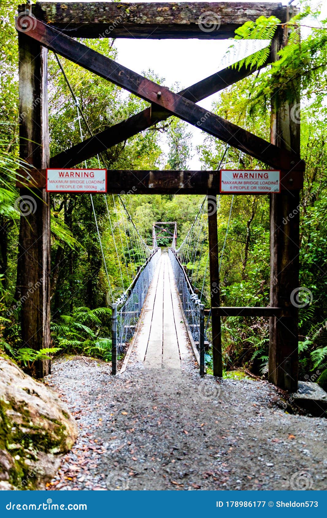 A Swing Bridge stock image. Image of park, landscape - 178986177
