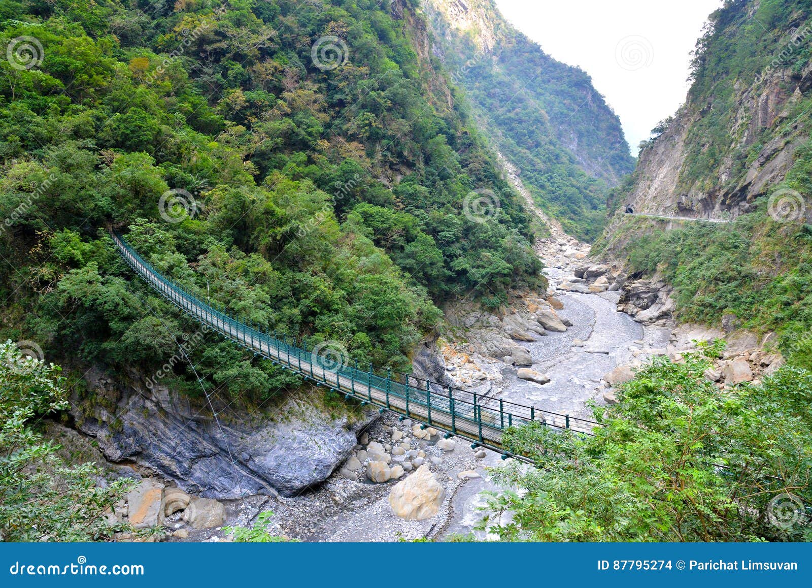 Swing Bridge in Taroko stock photo. Image of park, taiwan - 87795274