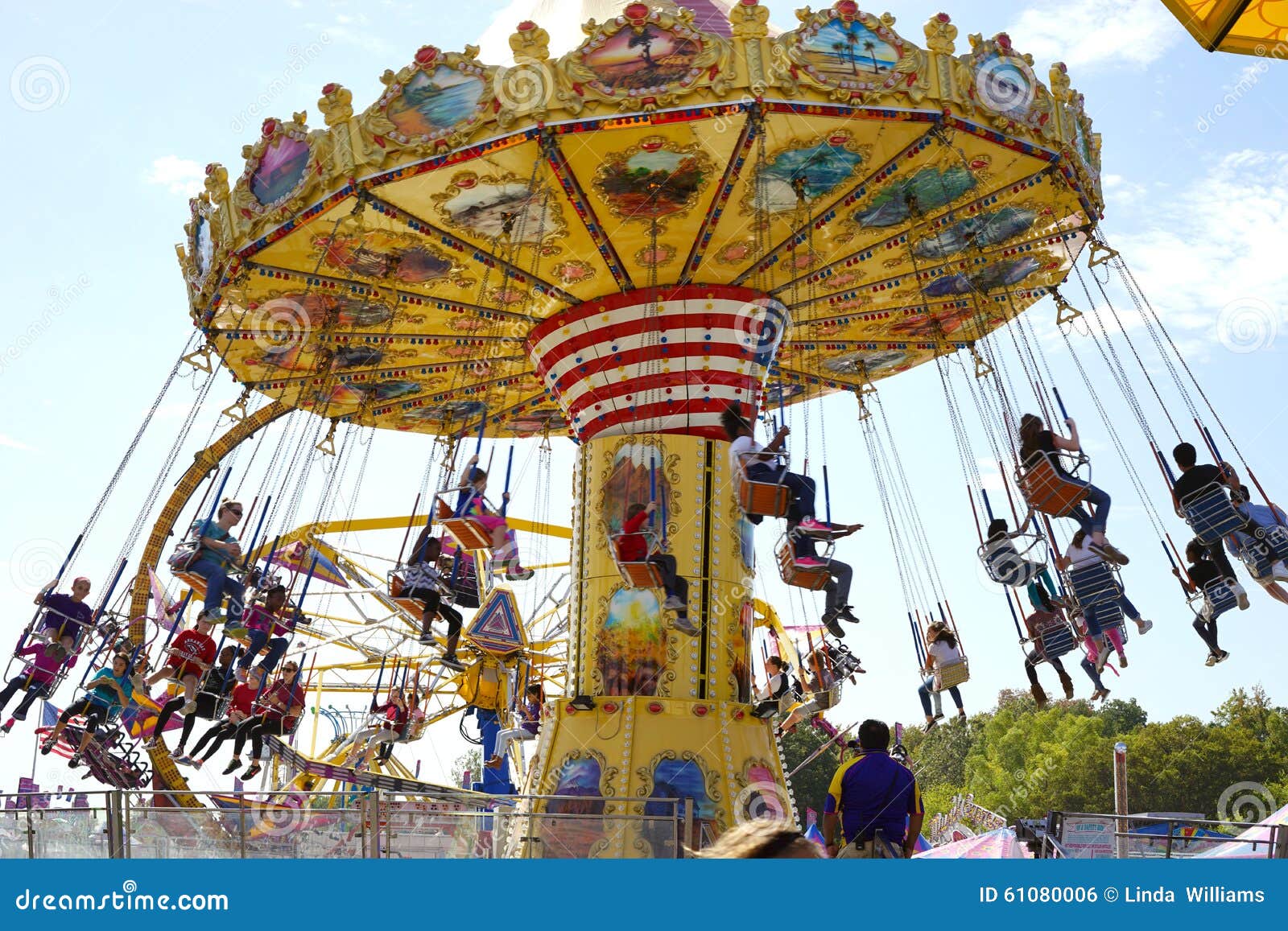 Swing carousel ride editorial photo. Image of ornate - 61080006