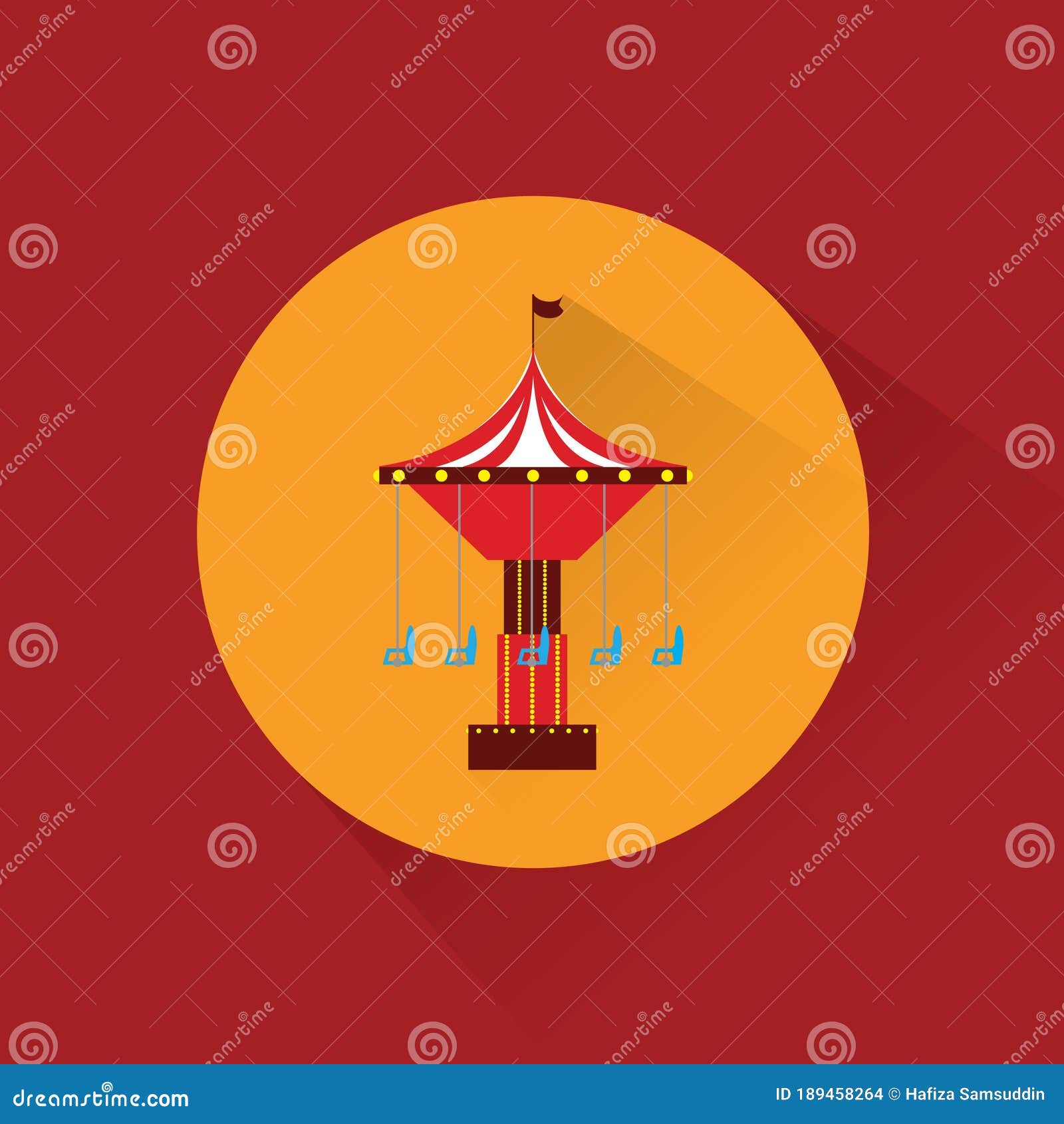 Swing Carousel. Vector Illustration Decorative Design Stock Vector ...