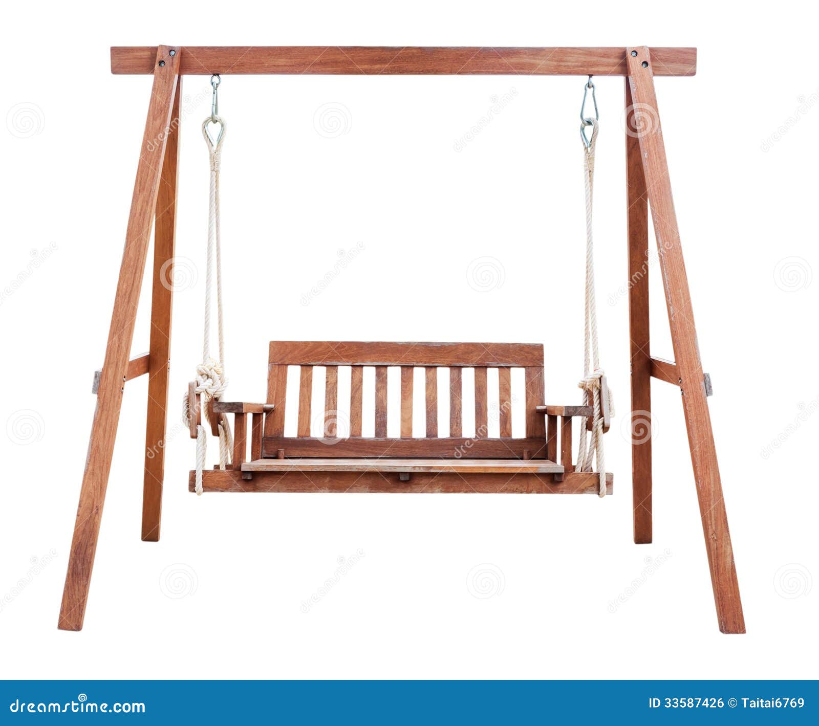 Swing chair isolated stock photo. Image of wooden, white - 33587426