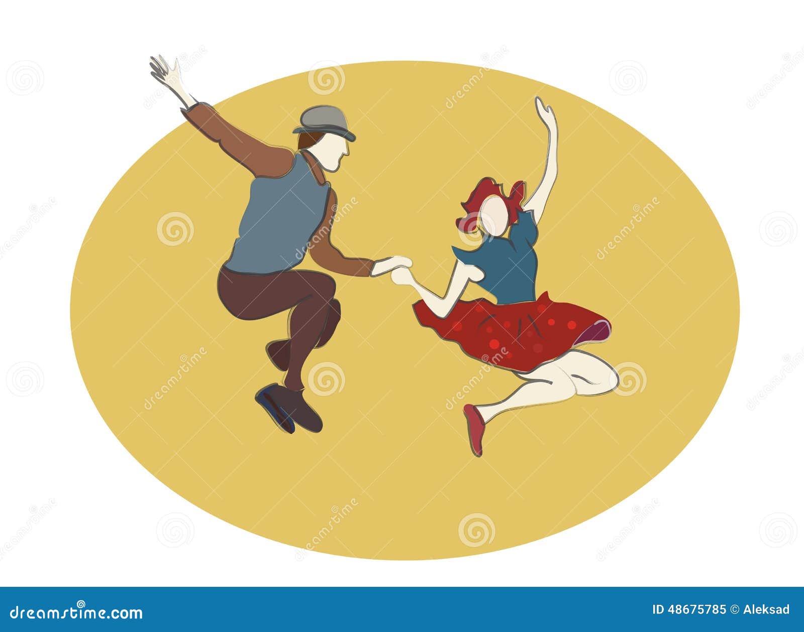 Swing Dancing people stock vector. Illustration of live - 48675785