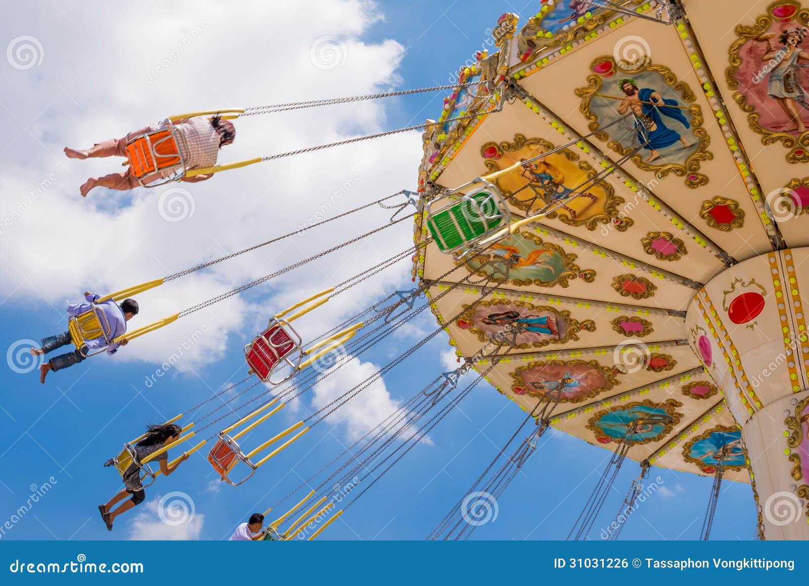 Swing Exciting Amusement Ride Stock Photo - Image of child, activity ...