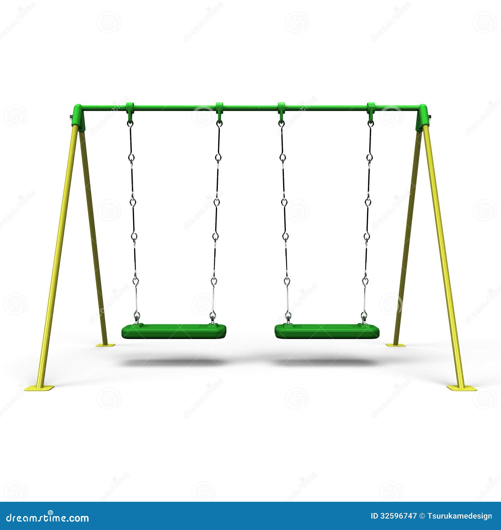 Swing Front View stock illustration. Illustration of playground - 32596747