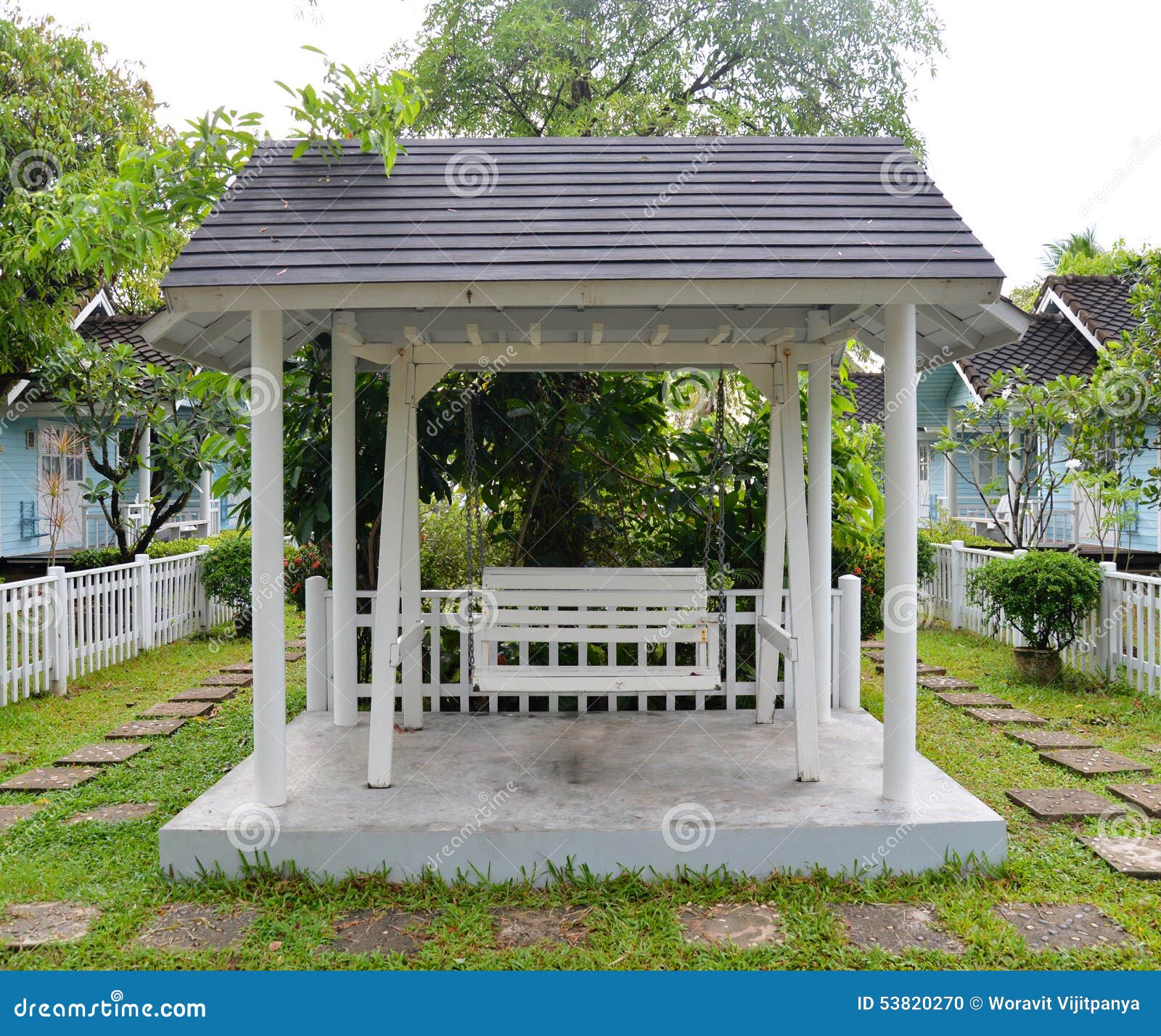 Swing House stock photo. Image of play, grass, happy - 53820270