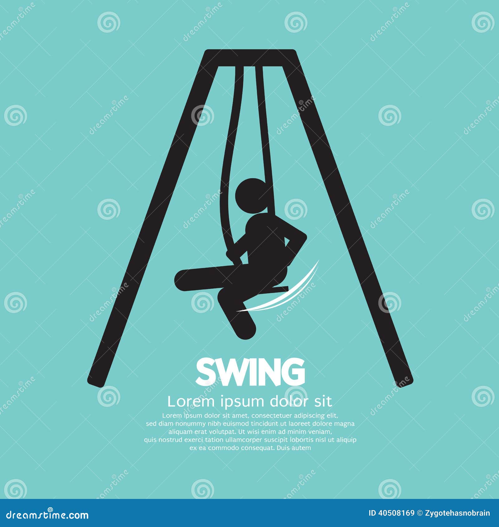 Swing stock vector. Illustration of swinging, symbol - 40508169